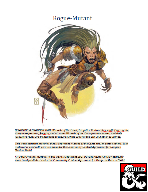 Rogue-Mutant - Dungeon Masters Guild | DriveThruRPG