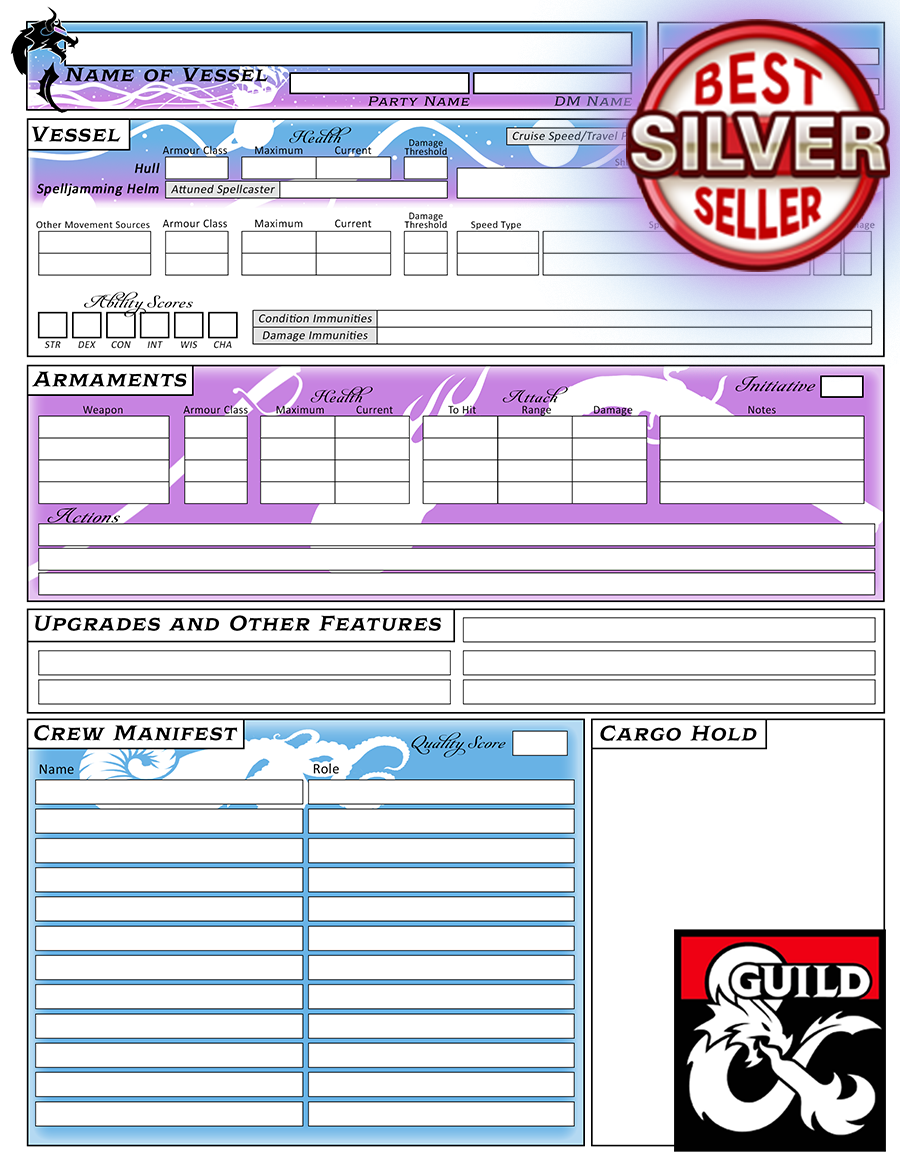 Complete Spelljamming Sheet 5e - Dungeon Masters Guild | DriveThruRPG