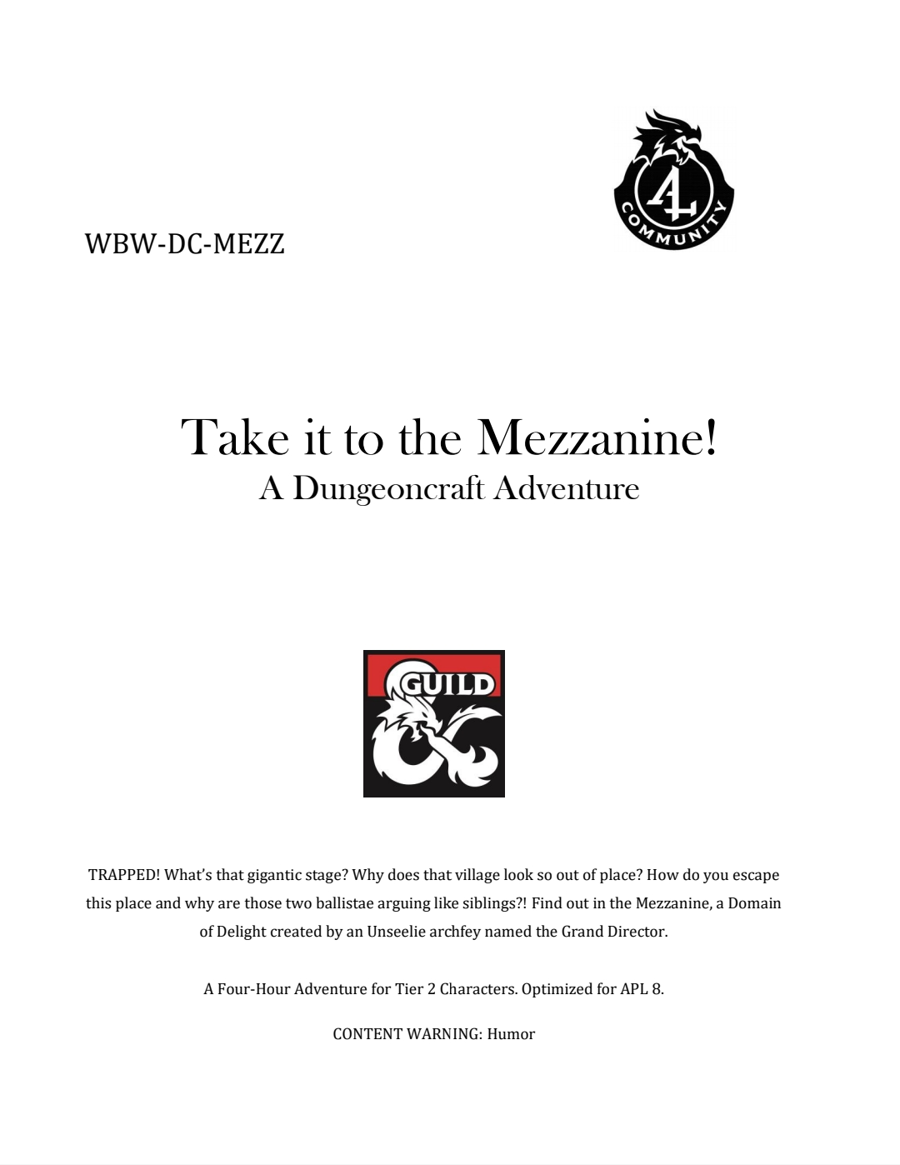 WBW-DC-MEZZ Take it to the Mezzanine! - Dungeon Masters Guild ...