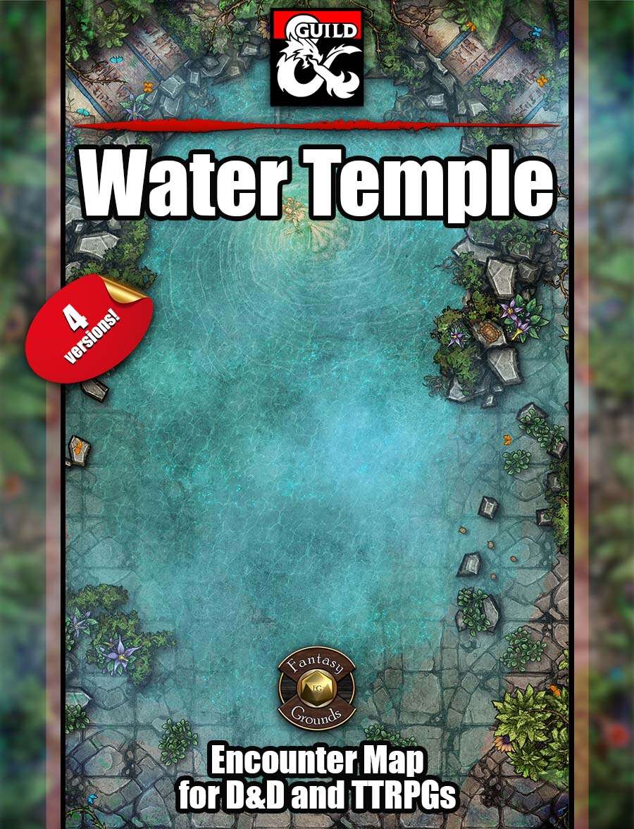 Water Temple Map Pack - 3 maps - jpg & Fantasy Grounds .mod - Dungeon ...