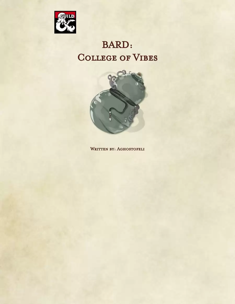 Bard: College of Vibes - Dungeon Masters Guild | DriveThruRPG