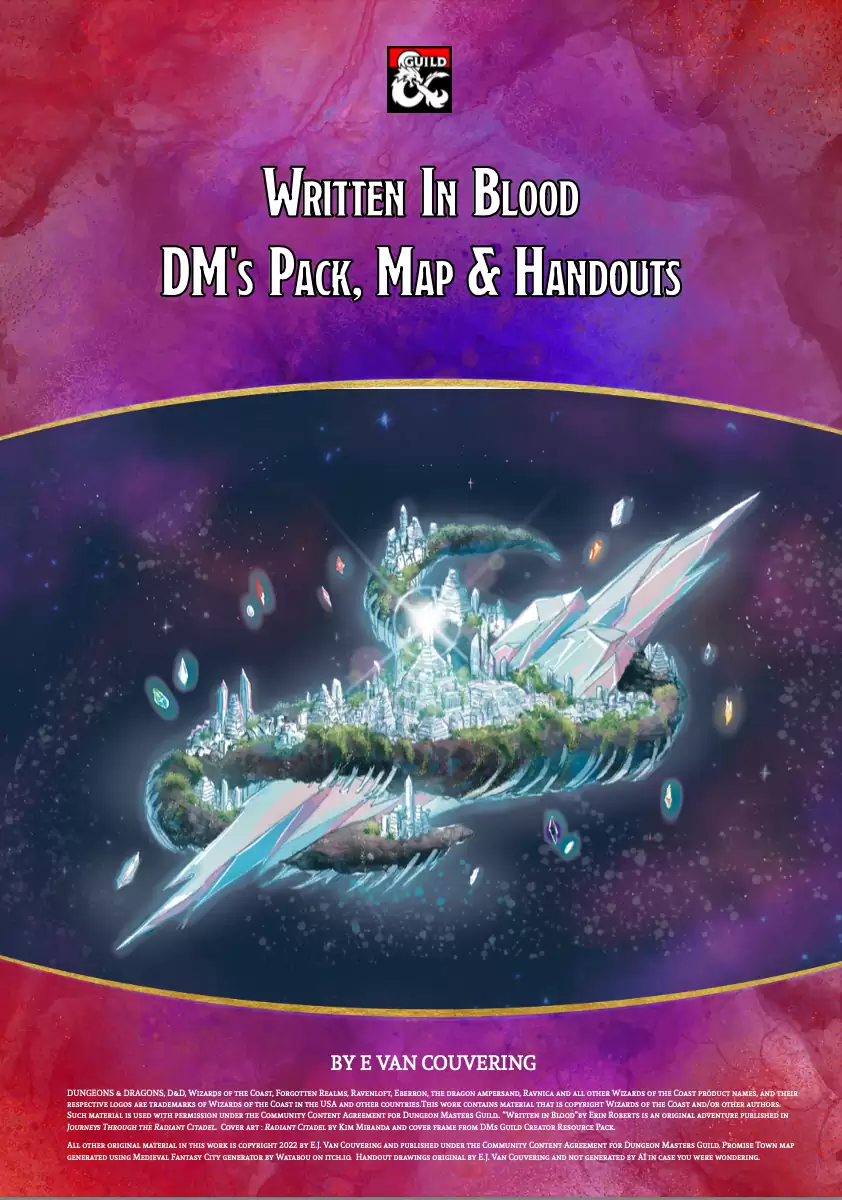 Written in Blood DMs Pack, Map, and Handouts - Dungeon Masters Guild | DriveThruRPG