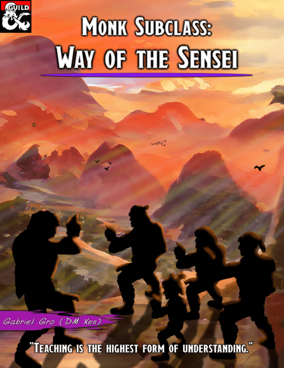 Monk Subclass: Way of the Sensei - Dungeon Masters Guild | DriveThruRPG