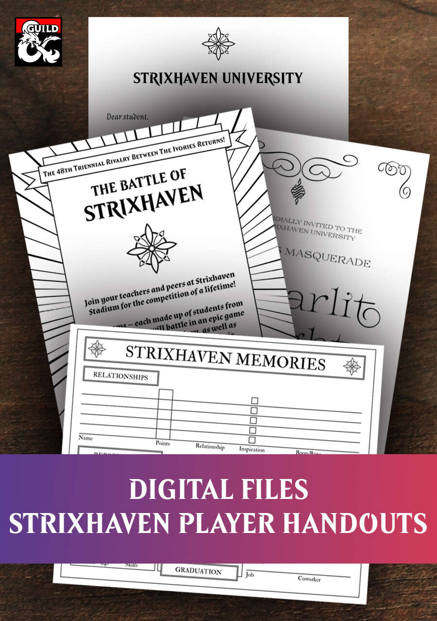 Strixhaven Player Handouts - Digital Print Files - Dungeon Masters Guild | DriveThruRPG