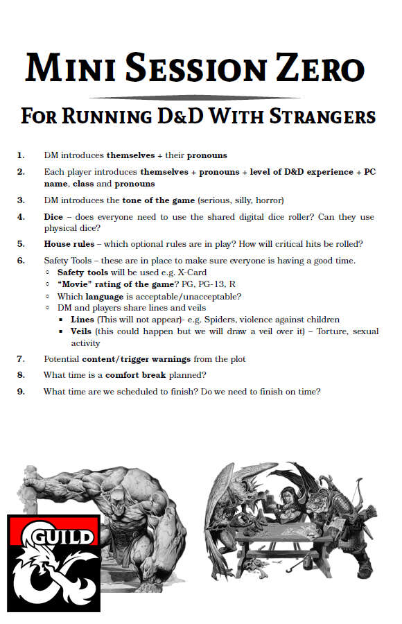 Mini Session Zero Guide - RKPS005 - Dungeon Masters Guild | DriveThruRPG