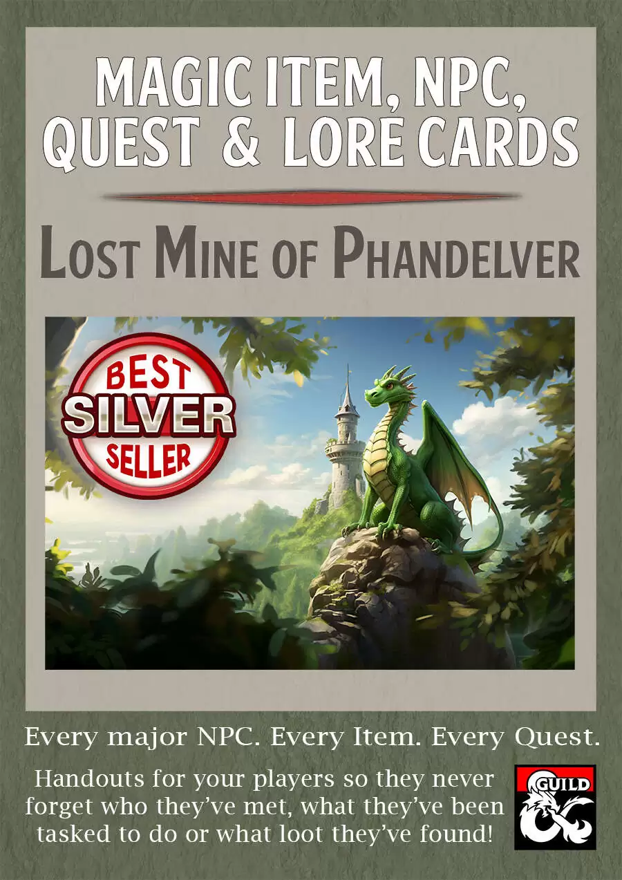 Magic Item, NPC & Quest Cards for Lost Mine of Phandelver - Dungeon Masters Guild | DriveThruRPG