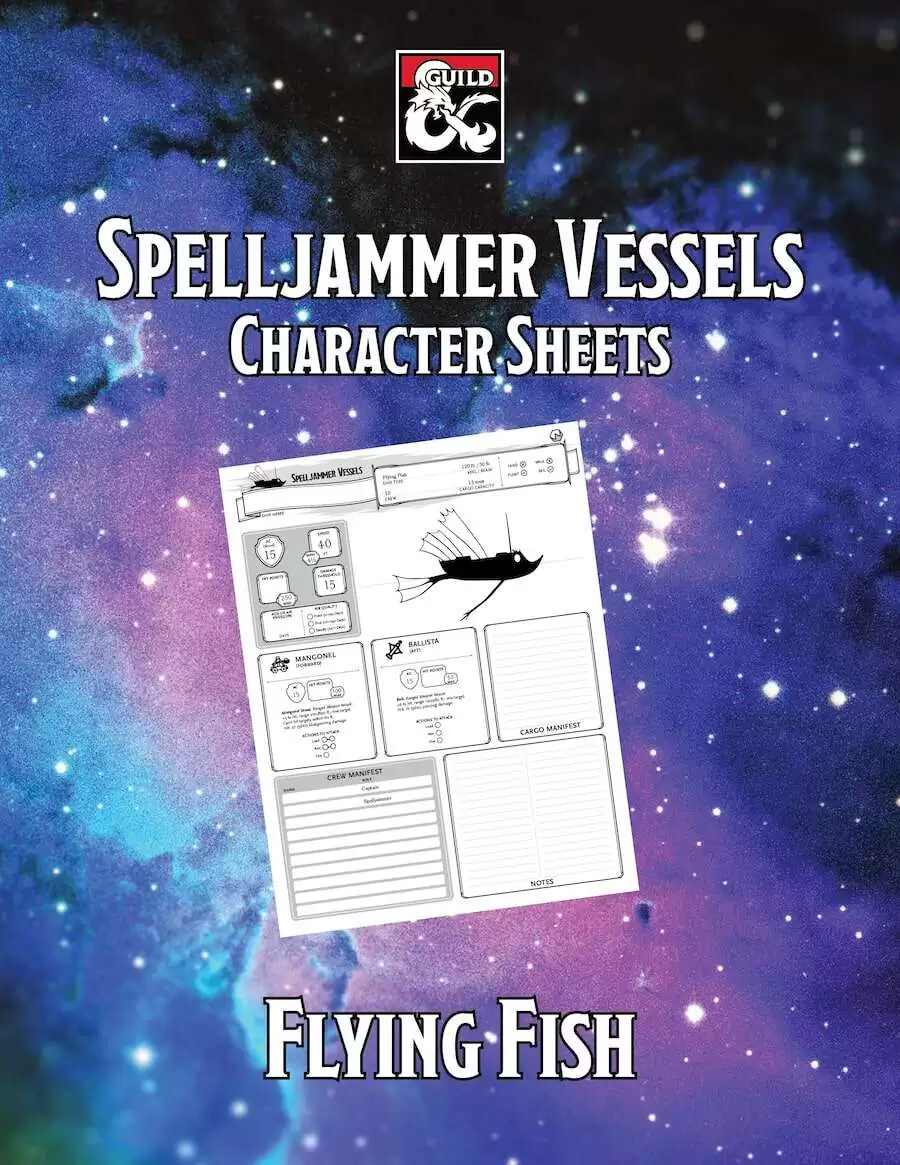 Flying Fish: Spelljammer Vessel Character Sheet - Dungeon Masters Guild ...