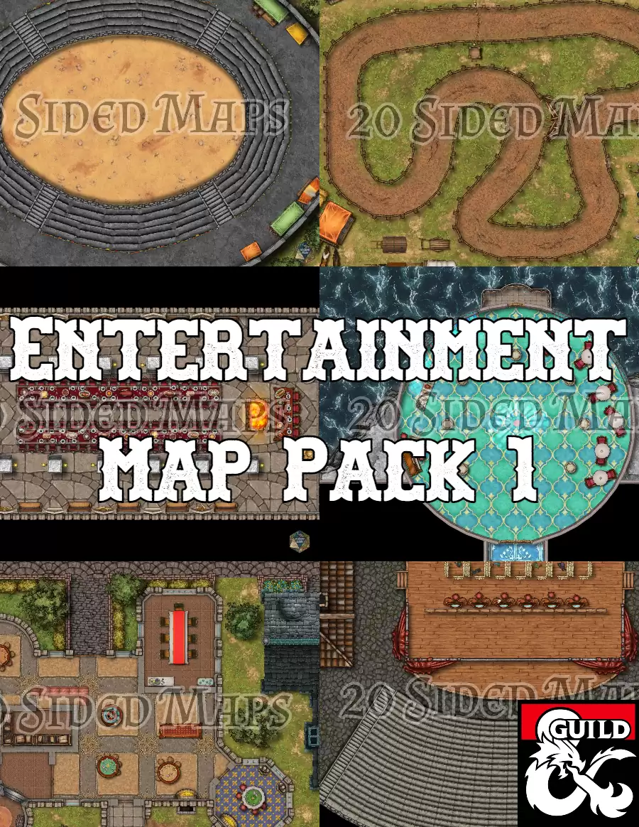 Entertainment Map Pack 1 - Dungeon Masters Guild | DriveThruRPG