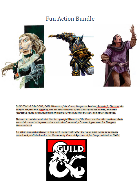 Fun Action [BUNDLE] - Dungeon Masters Guild | DriveThruRPG