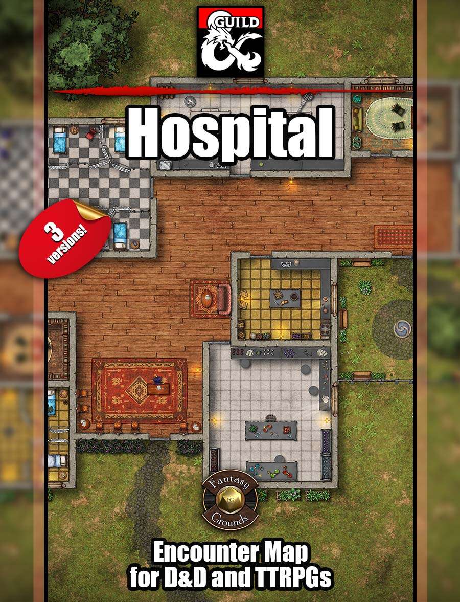 Hospital w/Fantasy Grounds support - TTRPG Map - Dungeon Masters Guild ...