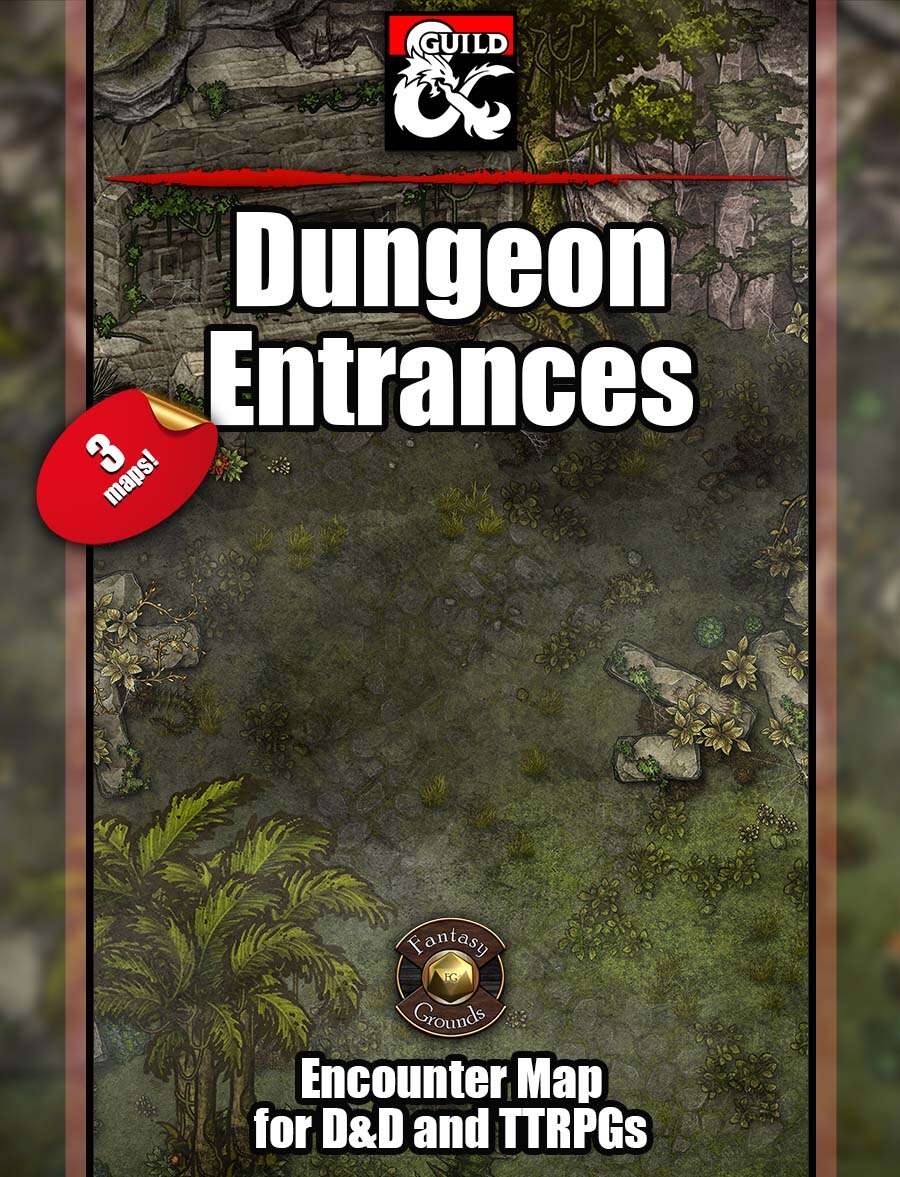 Three Dungeon Entrances w/Fantasy Grounds support - TTRPG Map - Dungeon ...