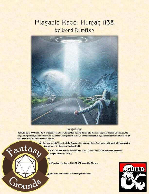 Playable Race: Human 1138 (Fantasy Grounds) - Dungeon Masters Guild ...