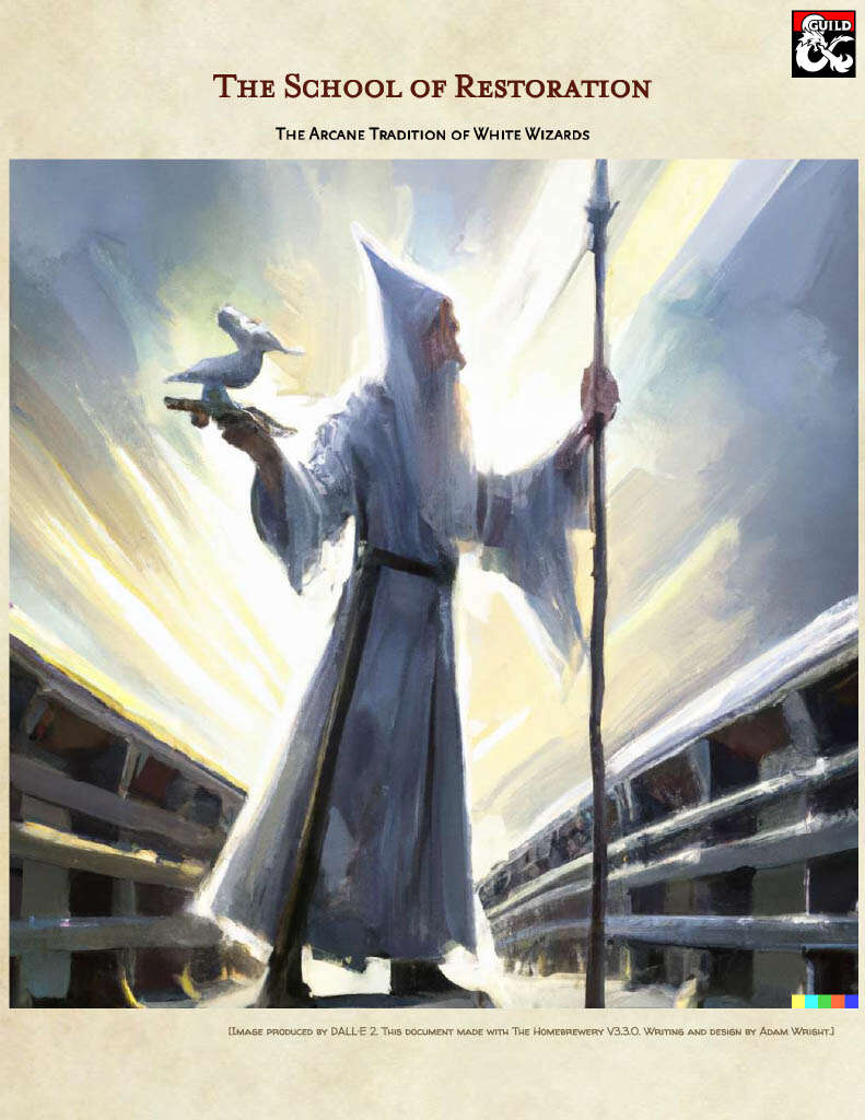 The School of Restoration - Wizard Subclass / Arcane Tradition ...