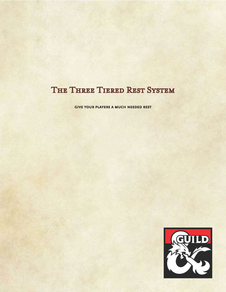 D&D Evolved: TRS (Three Tiered Rest System) - Dungeon Masters Guild | DriveThruRPG