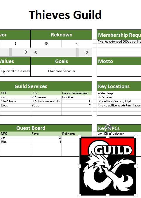 Guild Tracker - Dungeon Masters Guild | DriveThruRPG