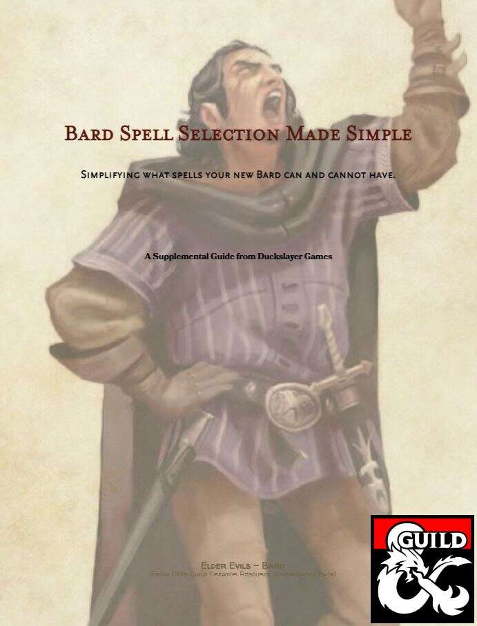 Bard Spell Selection made Simple - Dungeon Masters Guild | DriveThruRPG