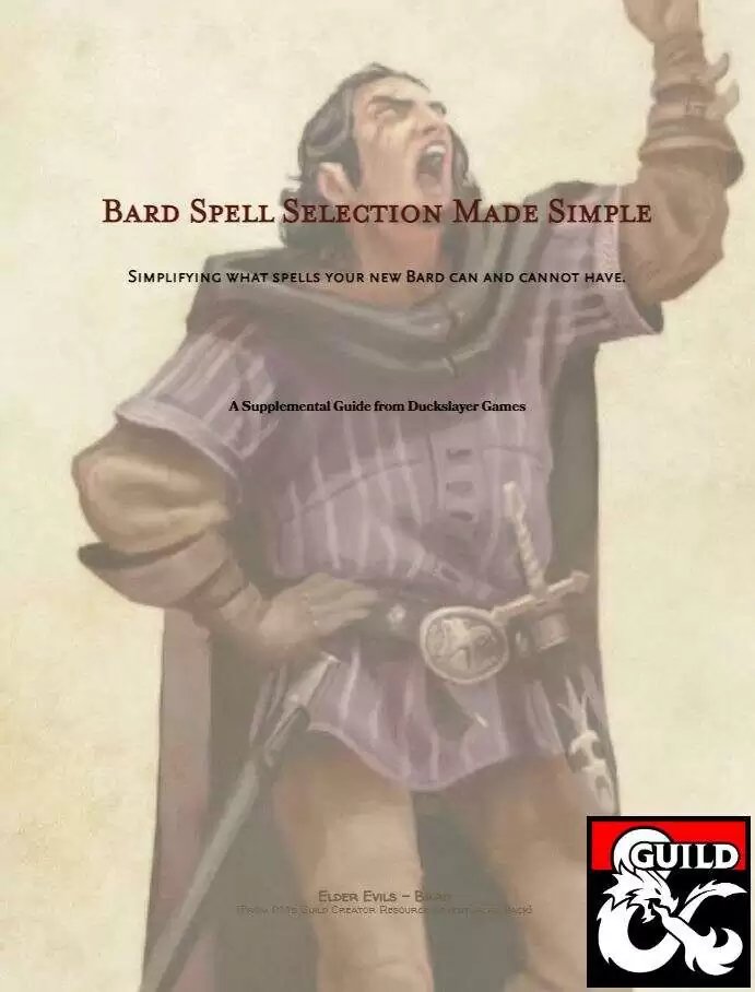 Bard Spell Selection made Simple - Dungeon Masters Guild | DriveThruRPG