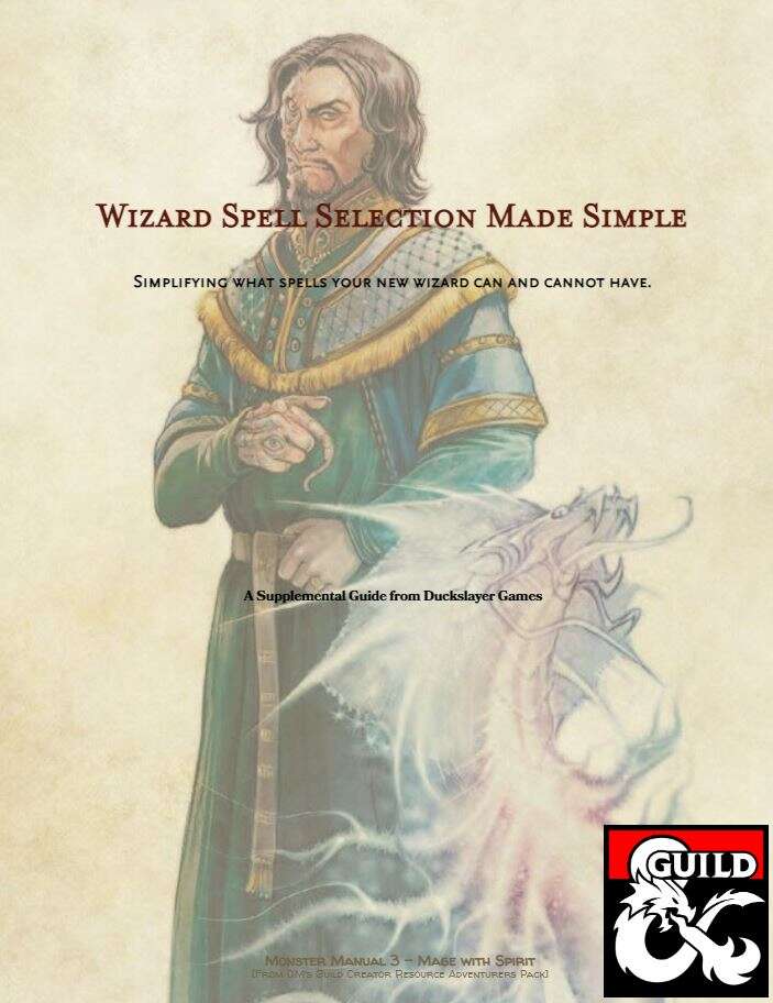 Wizard Spell Selection made Simple - Dungeon Masters Guild | DriveThruRPG