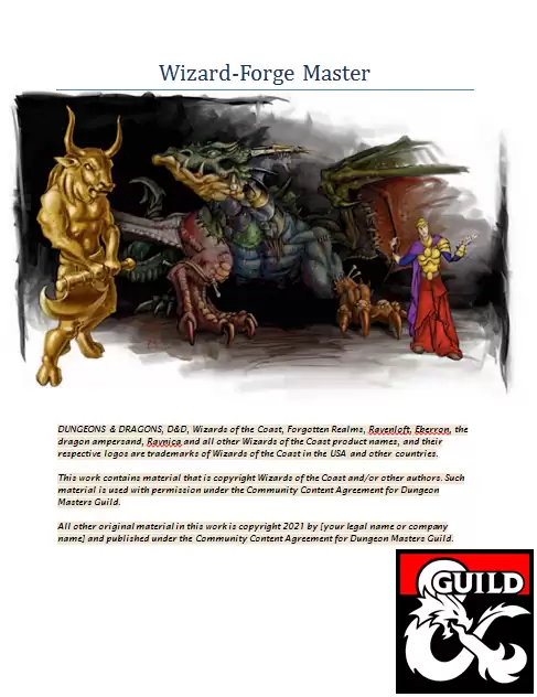 Wizard-Forge Master - Dungeon Masters Guild | DriveThruRPG