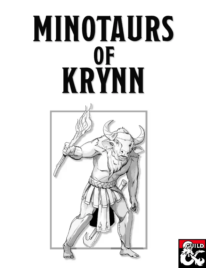 Minotaurs of Krynn - Dungeon Masters Guild | DriveThruRPG