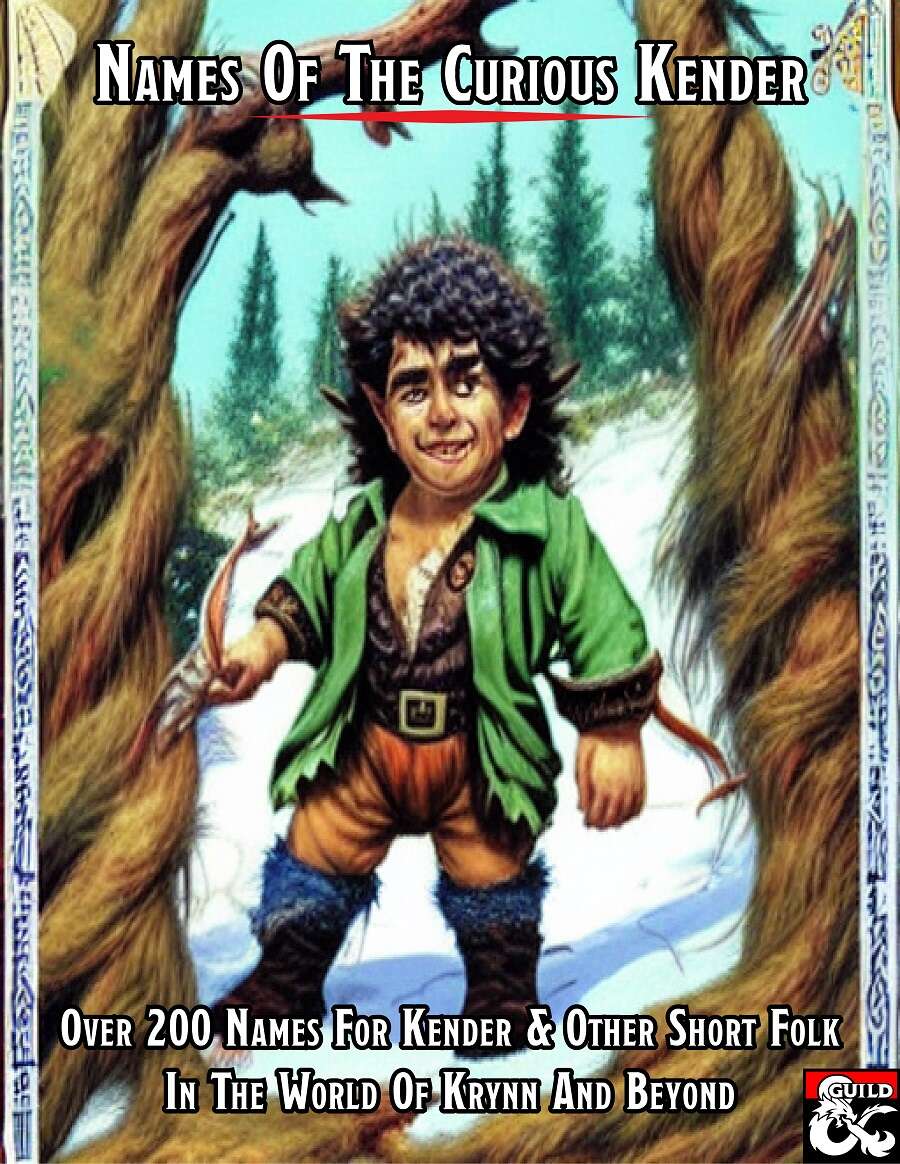 Names Of The Curious Kender: Over 200 Names For Kender and Other Short ...