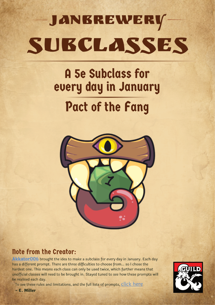 Pact of the Fang - Otherworldly Patron (Janbrewery) - Dungeon Masters ...