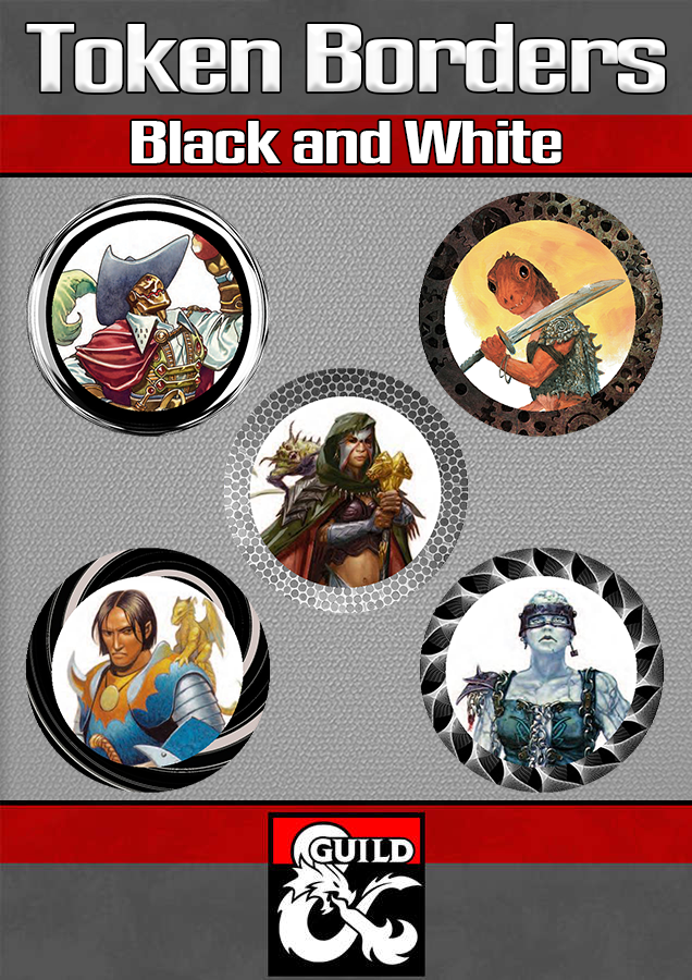 Token Borders: Black and White - Dungeon Masters Guild | DriveThruRPG
