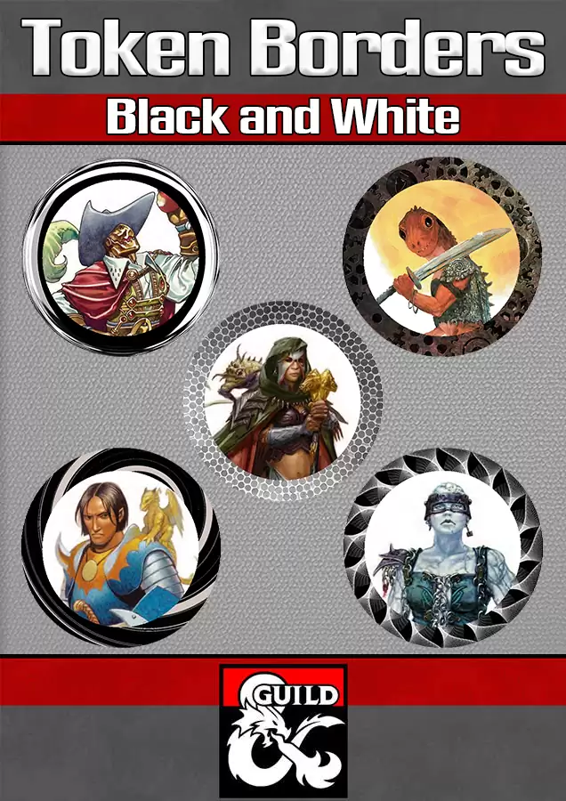 Token Borders: Black and White - Dungeon Masters Guild | DriveThruRPG