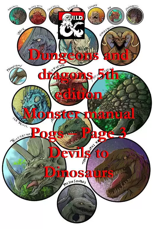 DND 5E MM Tokens - Devils to Dinosaurs - Dungeon Masters Guild ...