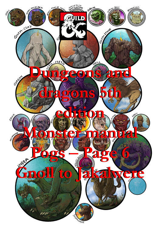 DND 5E MM Tokens - Gnoll to Jakalwere - Dungeon Masters Guild ...