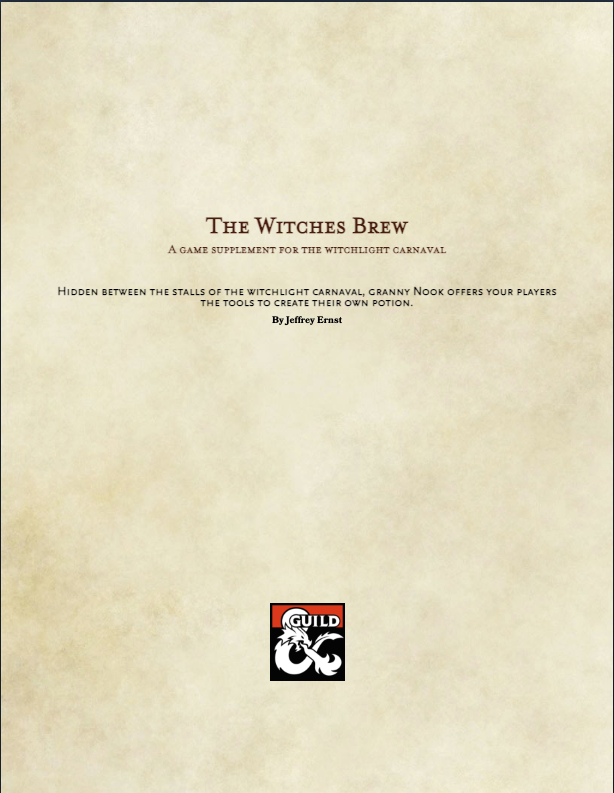 The Witches Brew - Dungeon Masters Guild | DriveThruRPG