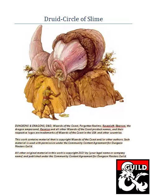Druid-Circle of Slime - Dungeon Masters Guild | DriveThruRPG
