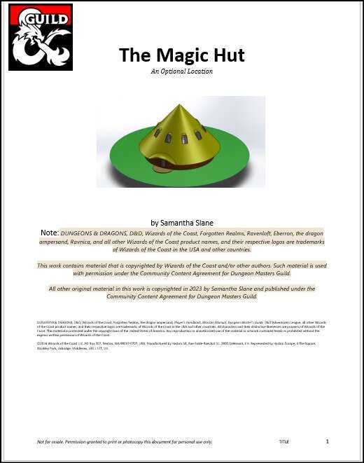 Magic hut - Dungeon Masters Guild | DriveThruRPG