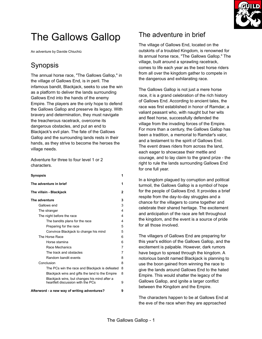 The Gallows Gallop - Dungeon Masters Guild | DriveThruRPG