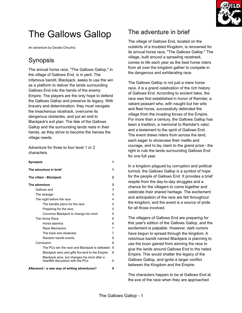 The Gallows Gallop - Dungeon Masters Guild | DriveThruRPG