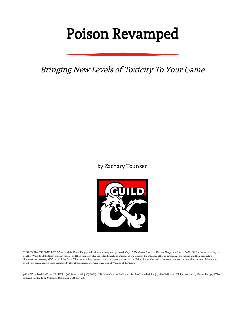 Poison Revamped - Dungeon Masters Guild | DriveThruRPG