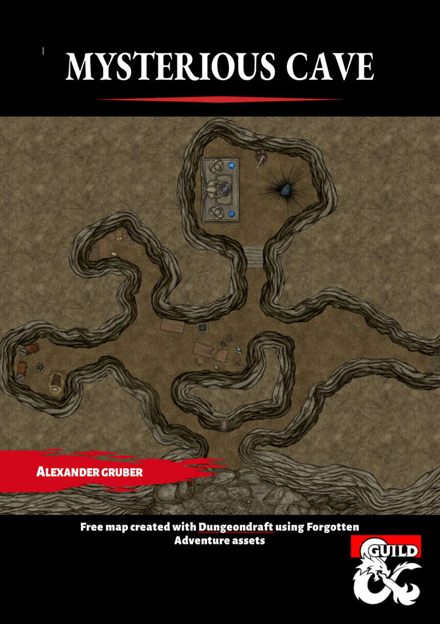 Mysterious Cave - free map - Dungeon Masters Guild | DriveThruRPG