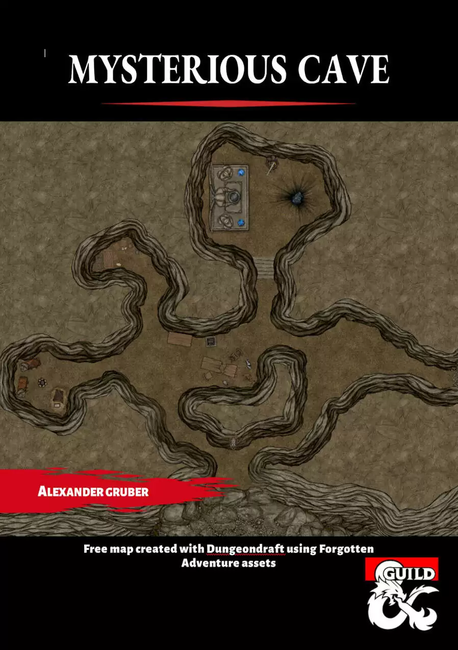 Mysterious Cave - free map - Dungeon Masters Guild | DriveThruRPG