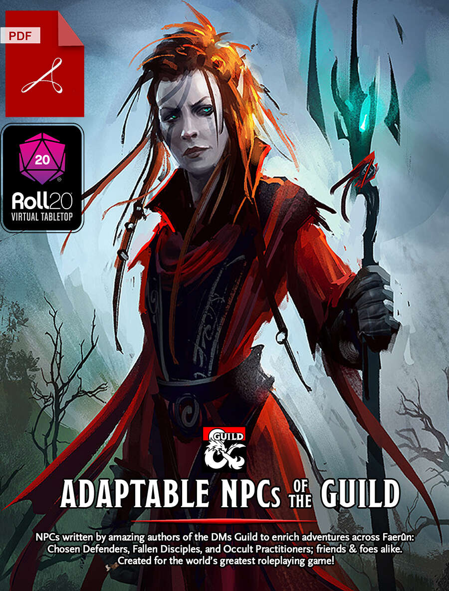 Adaptable NPCs of the Guild | PDF + Roll20 VTT [BUNDLE] - Dungeon Masters Guild | DriveThruRPG