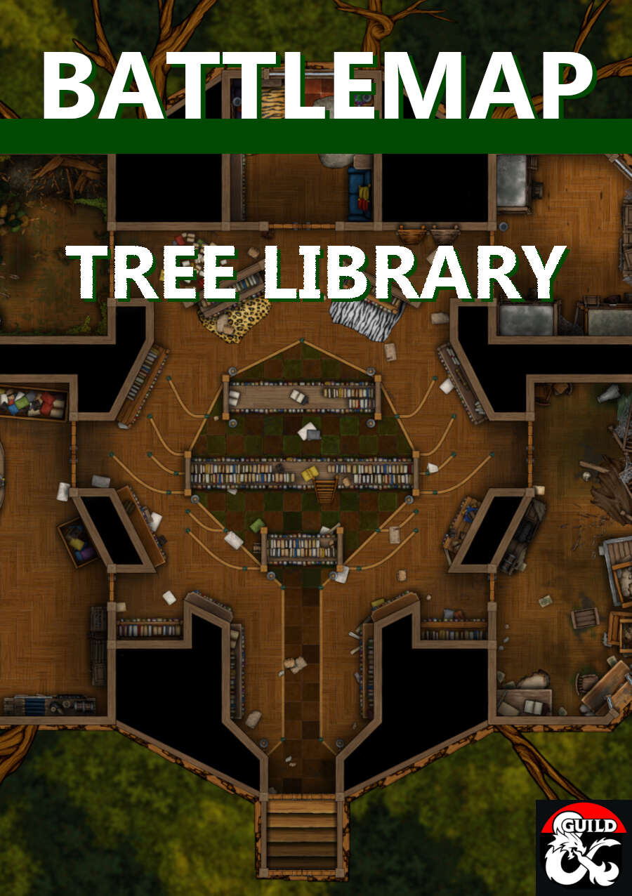 Tree Library - Battlemap - Dungeon Masters Guild | DriveThruRPG