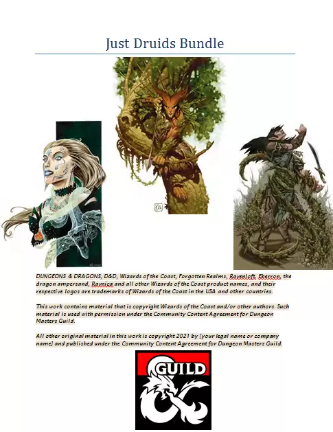 Just Druids [BUNDLE] - Dungeon Masters Guild | DriveThruRPG