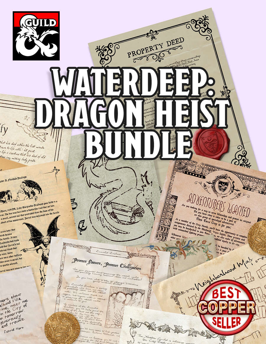 Waterdeep: Dragon Heist Handouts Mega Bundle - Dungeon Masters Guild | DriveThruRPG