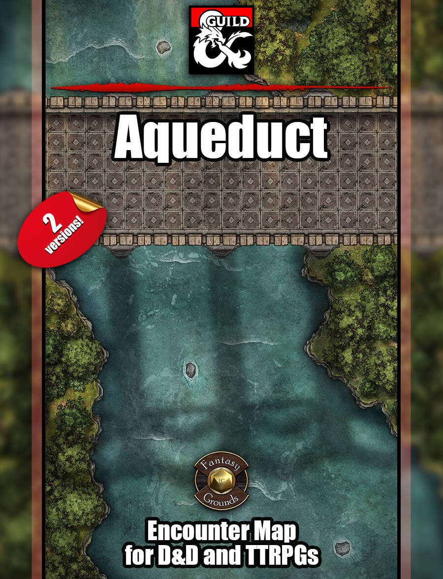 Aqueduct battlemap w/Fantasy Grounds support - TTRPG Map - Dungeon ...