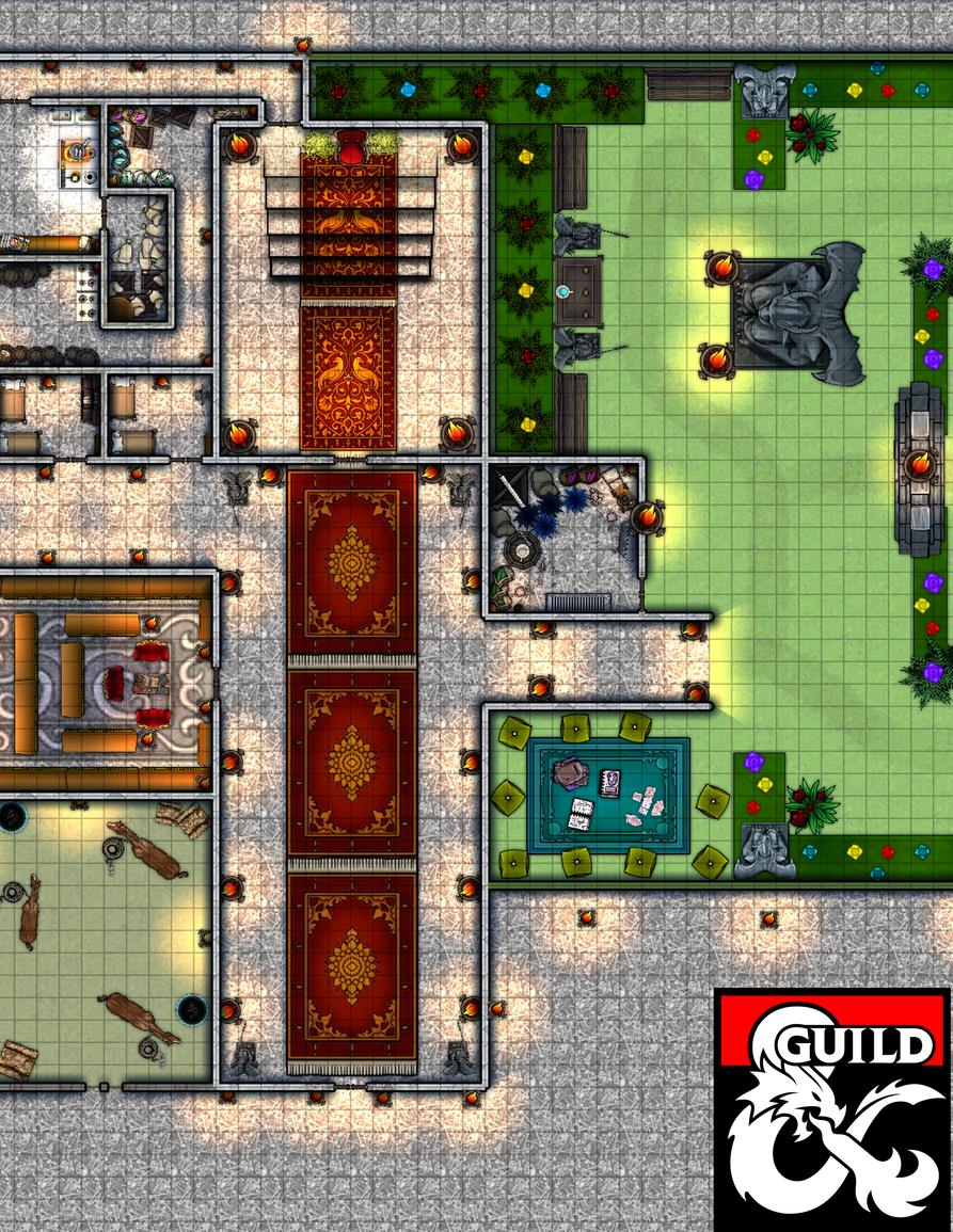 Flaming Poultry's Castle Map - Dungeon Masters Guild | DriveThruRPG