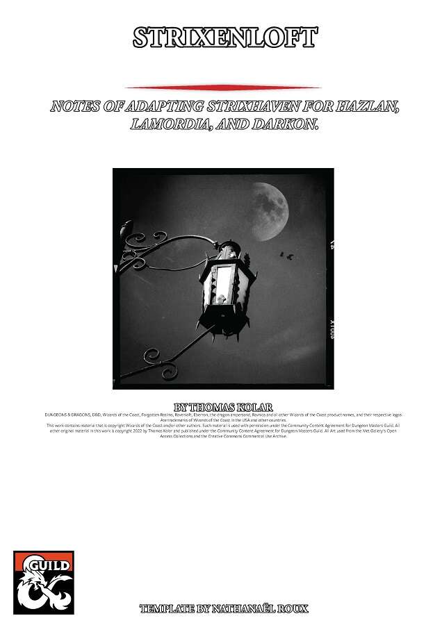 Strixenloft: Curriculum of Dread - Dungeon Masters Guild | DriveThruRPG