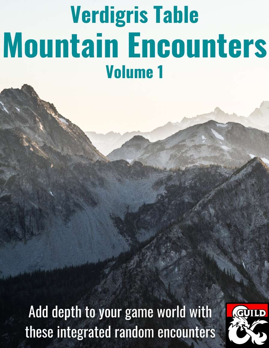 Mountain Encounters Volume 1 - Verdigris Table - Dungeon Masters Guild ...