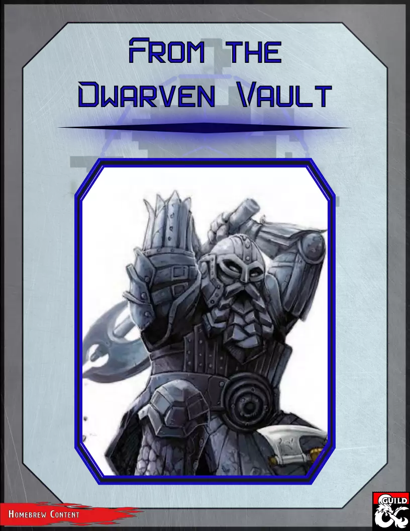 From the Dwarven Vault - Dungeon Masters Guild | DriveThruRPG