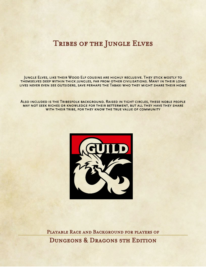 Tribes of the Jungle Elves - Dungeon Masters Guild | DriveThruRPG