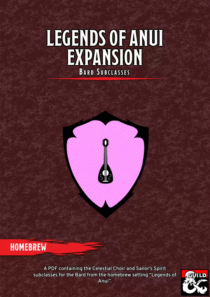 Legends of Anui Expansion - Bard Subclasses - Dungeon Masters Guild | DriveThruRPG