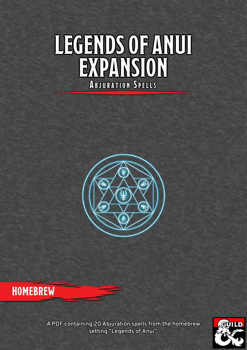 Legends of Anui Expansion - Abjuration Spells - Dungeon Masters Guild ...